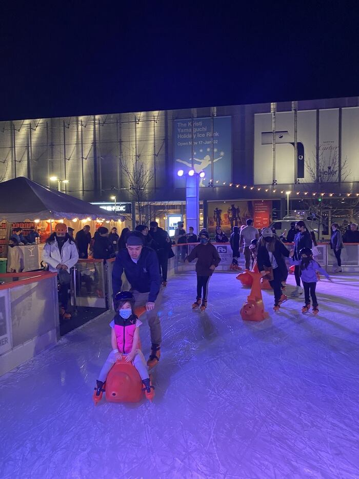 Ice Skating at the Kristi Yamaguchi Holiday Ice Rink at City Center in ...